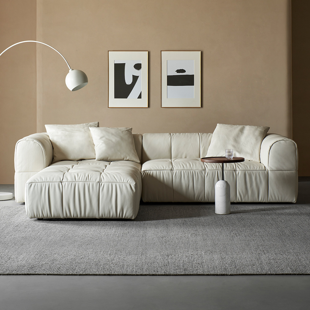 Kieayla Mino Soft-Line Modular Sofa | Modern Chesterfield Style Leather Couch – SOKA HOME