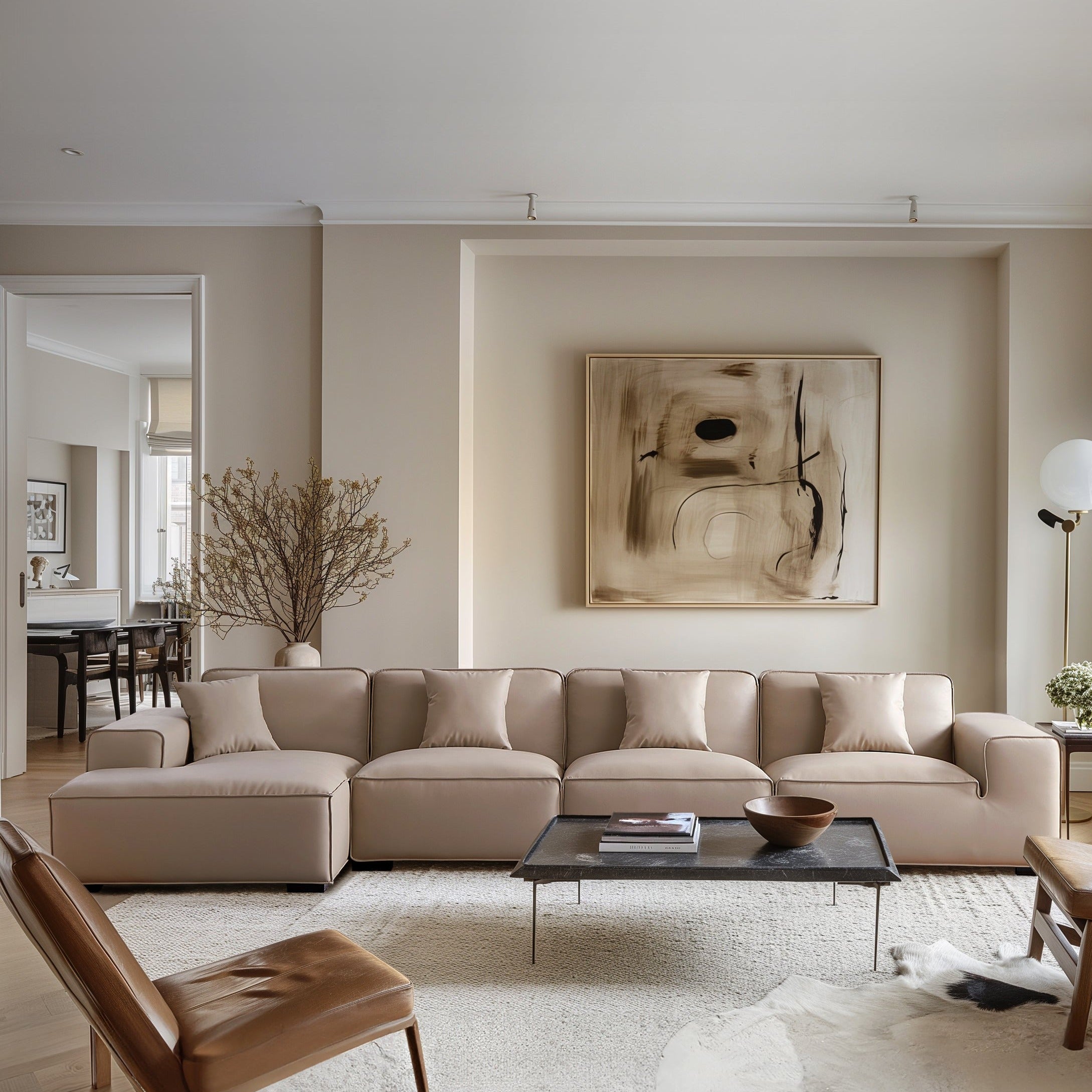 Domus Modern Classic Modular Leather Sectional Sofa&Couch – SOKA HOME