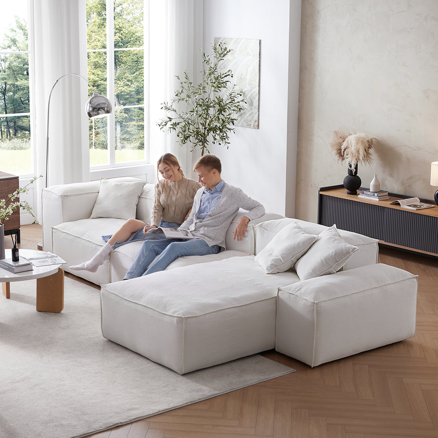 Freedom Modular White Sectional Sofa – SOKA HOME