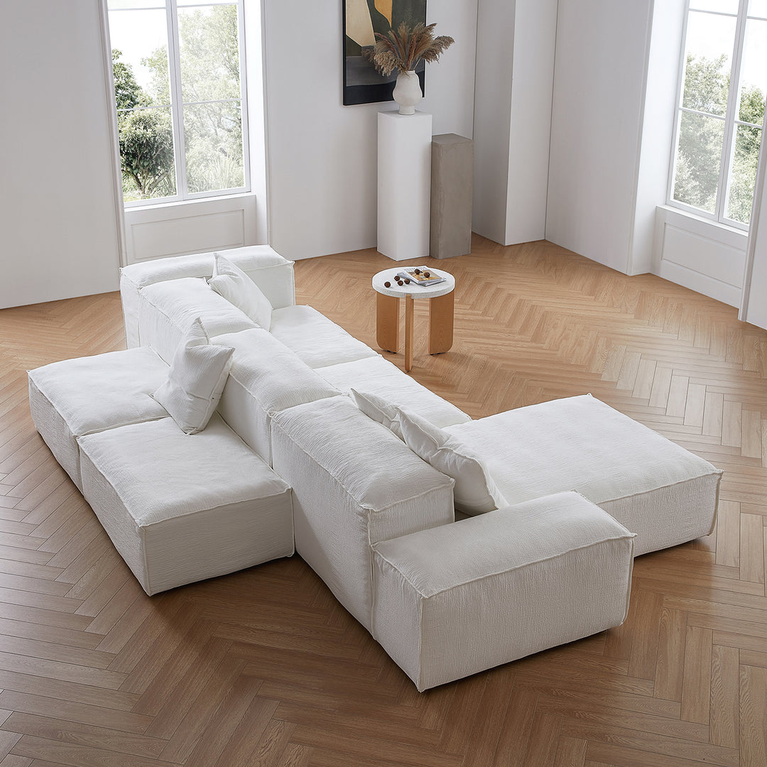 Freedom Modular White Double-Sided Affordable Sectional Sofa&Couch ...