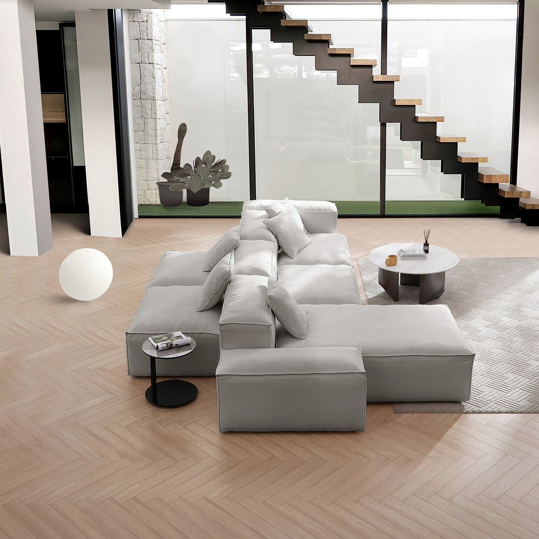 Freedom Modular Gray Double-Sided Affordable Sectional Sofa&Couch ...