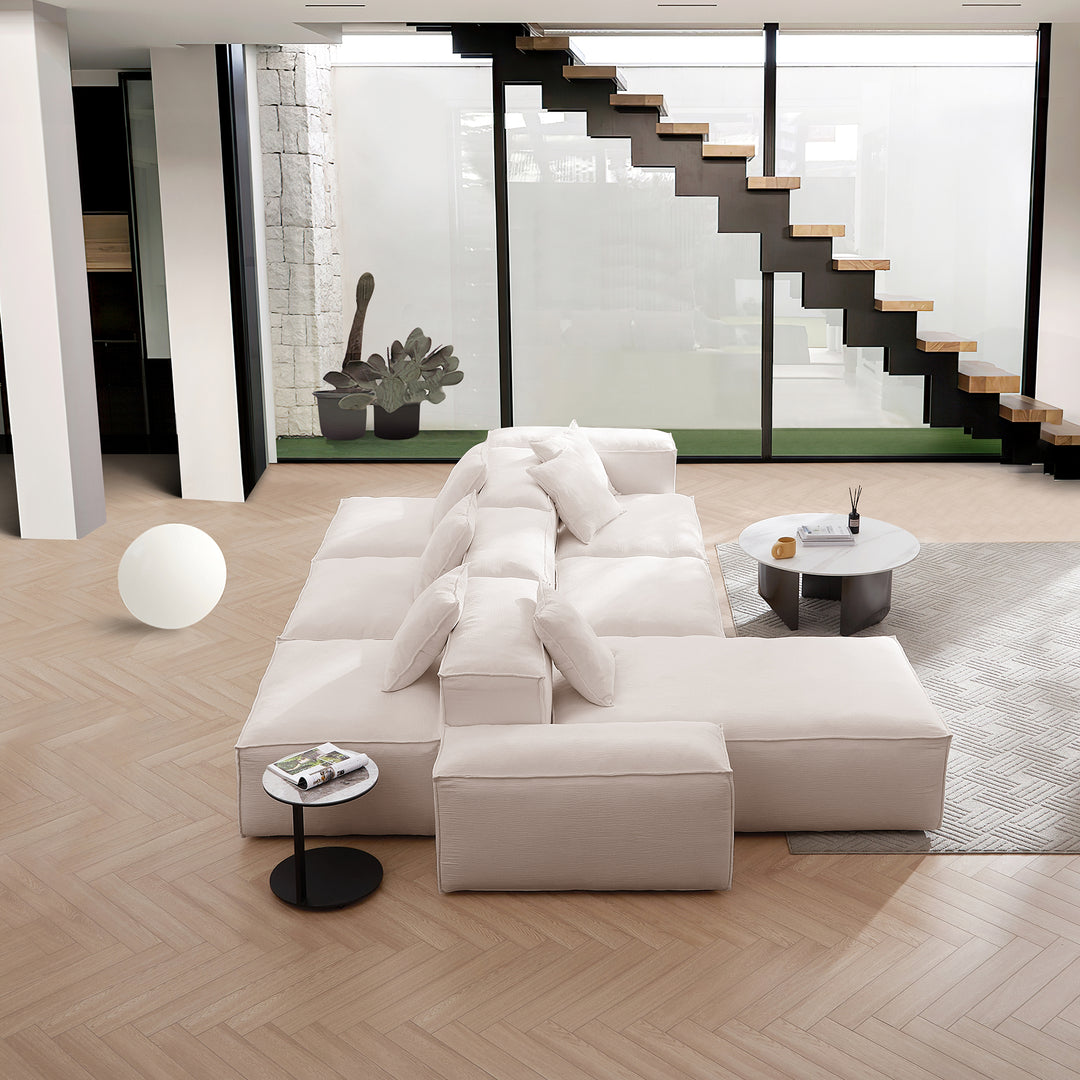 Freedom Modular White Double-Sided Affordable Sectional Sofa&Couch ...